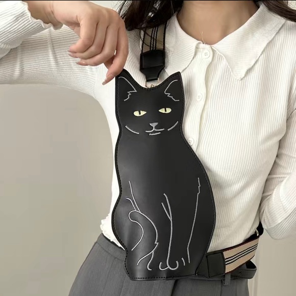 boutique | Bags | Black Cat Chest Bag | Poshmark
